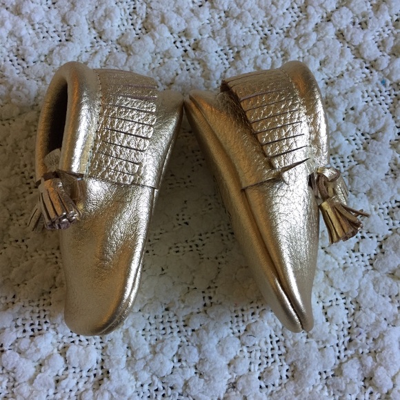 First Steps | Shoes | Nwt First Steps Classic Tassel Leather Mocs Gold ...